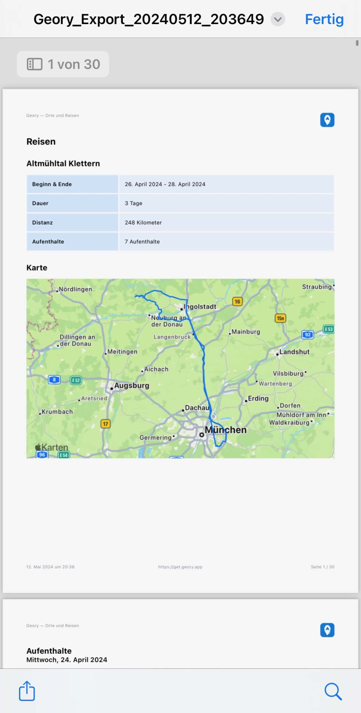 Geory – Die perfekte App zum aufzeichnen aller Reisen | camper.help